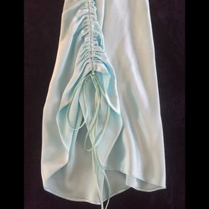 DANNIJO | Dresses | Dannijo Silk Turquoise Ruched Ocean Mini Slip Dress ...